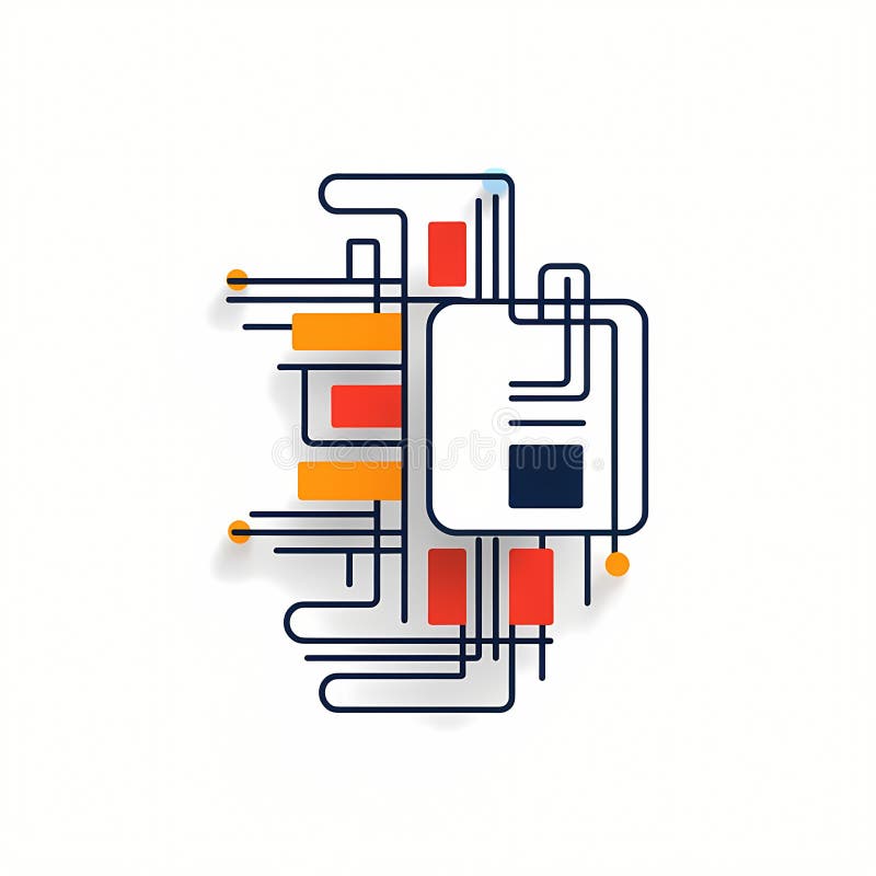 Logo of a Microchip, a Logo of a Computer Stock Illustration ...