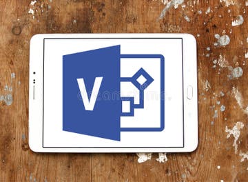 Microsoft Visio logo editorial photo. Image of editorial - 119341726
