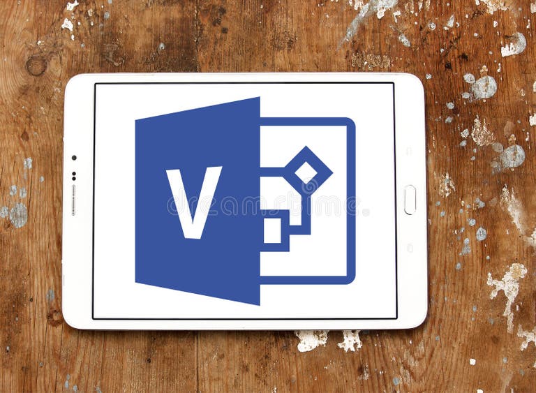 Microsoft Visio logo editorial photo. Image of editorial - 119341726