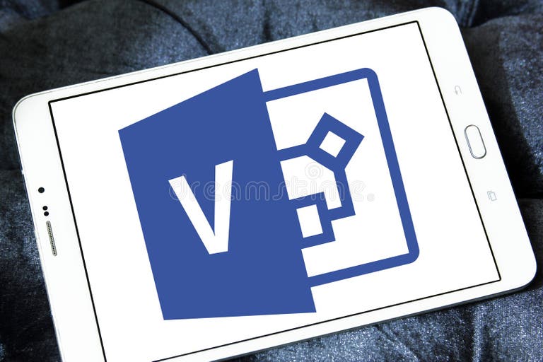 Microsoft Visio logo editorial image. Image of computer - 119341735