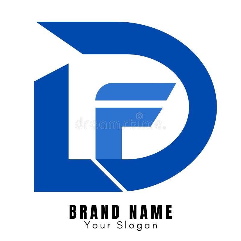 Cool DF FD LDF Logo. Simple and Unique Letter D Design with Letter F ...