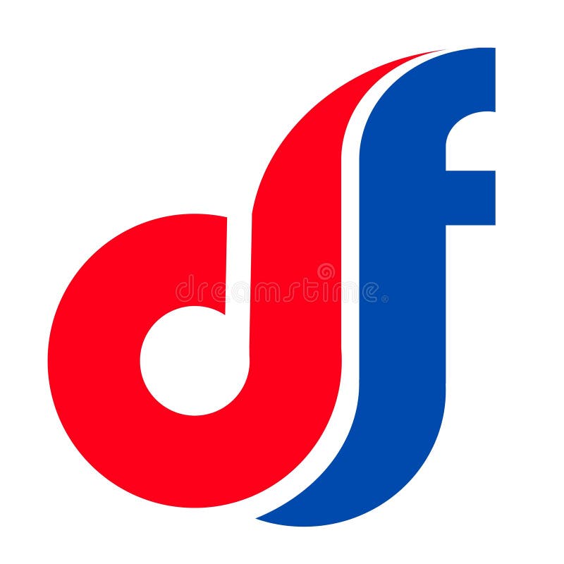 Cool DF FD LDF Logo. Simple and Unique Letter D Design with Letter F ...