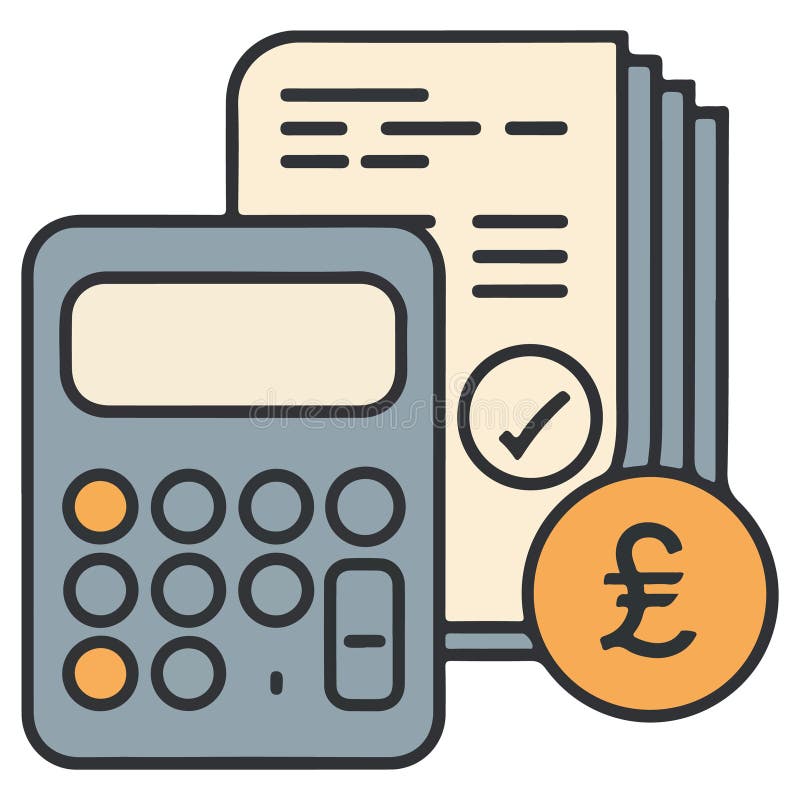 Logo for a Mobile App with a Calculator and a Ledger Stock Vector ...