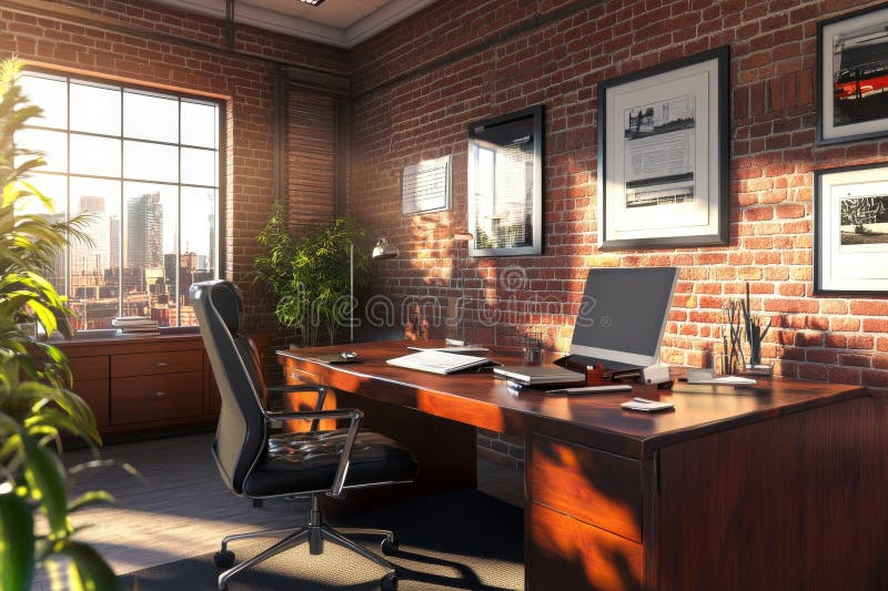 The Logo Mockup of a 3D Office Room is Presented in High Resolution ...