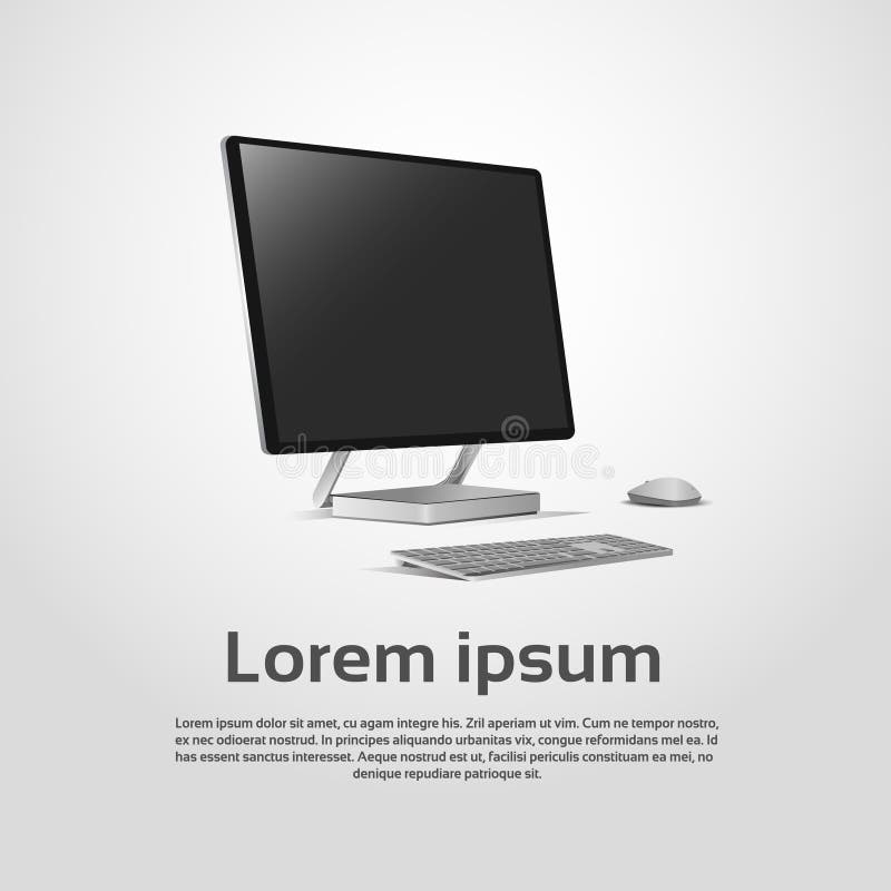 Logo Modern Computer Workstation Icon De Bureau Illustration de Vecteur ...