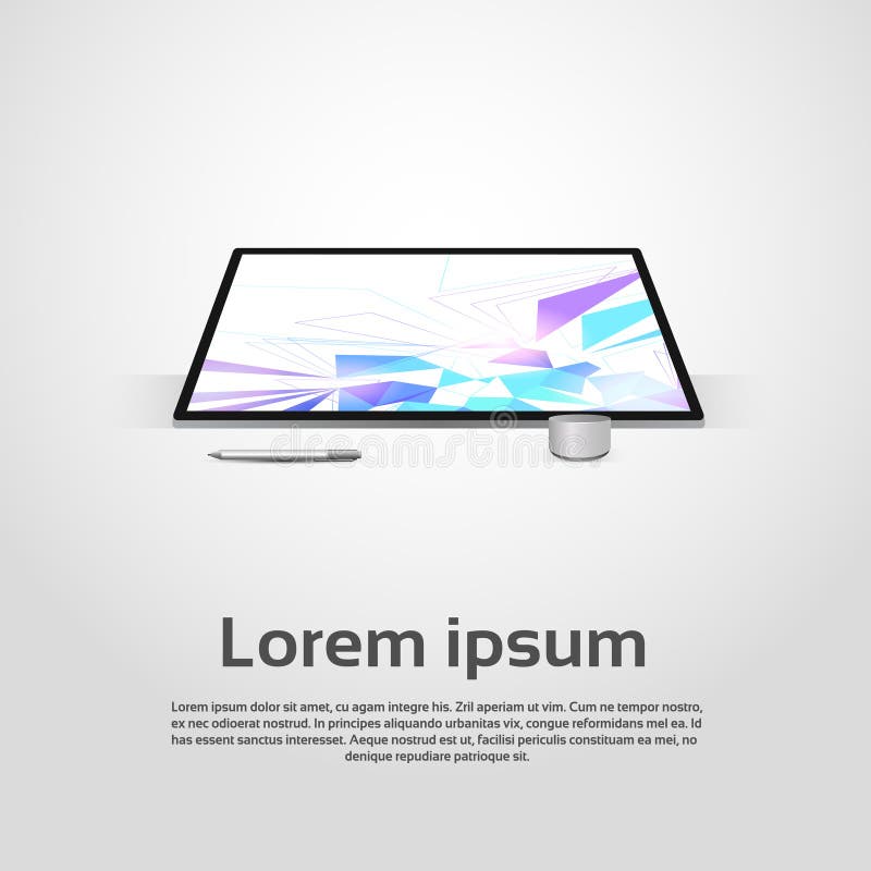 Logo Modern Computer Workstation Icon De Bureau Illustration de Vecteur ...