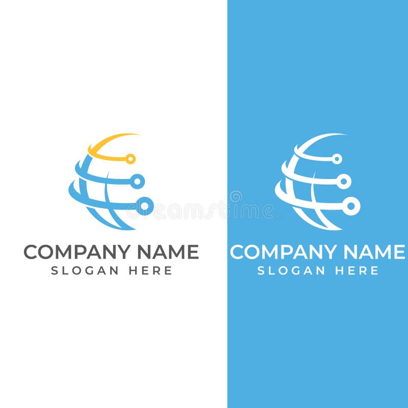 Modern Digital Tech World Logo, Global or Tech Planet, and Digital Tech ...