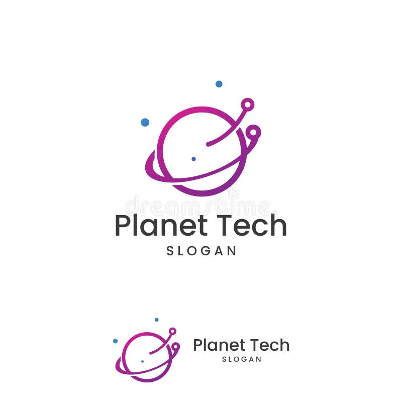 Modern Digital Tech World Logo, Global or Tech Planet, and Digital Tech ...