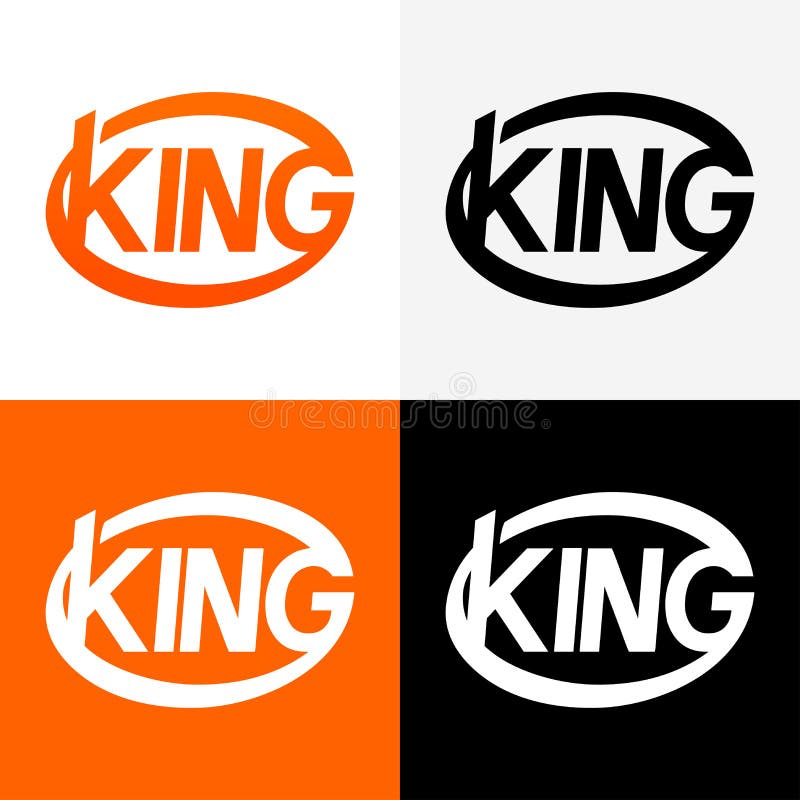 Logo moderne rond de roi illustration de vecteur. Illustration du ...