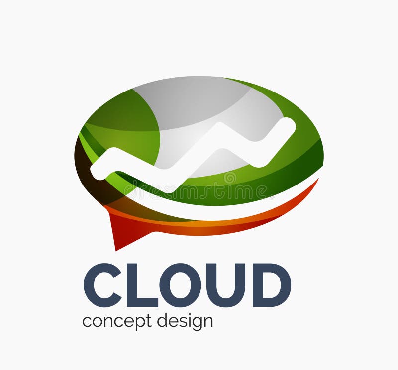 Logo moderno della nuvola illustrazione vettoriale. Illustrazione di ...