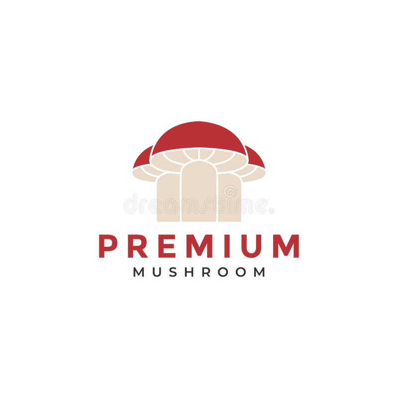 Logo Moderno Rojo De La Seta Vegetal Ilustración del Vector ...
