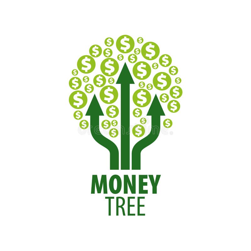 Logo money tree stock vector. Illustration of design - 126439297