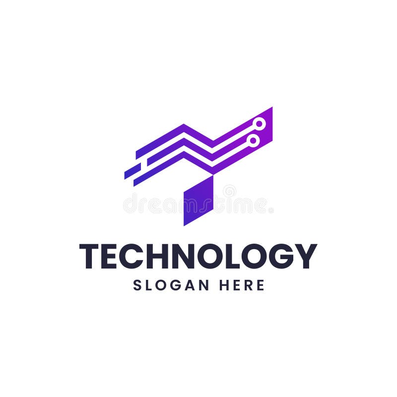 Logo Monogram Forming a Truncated T Stock Vector - Illustration of logo ...