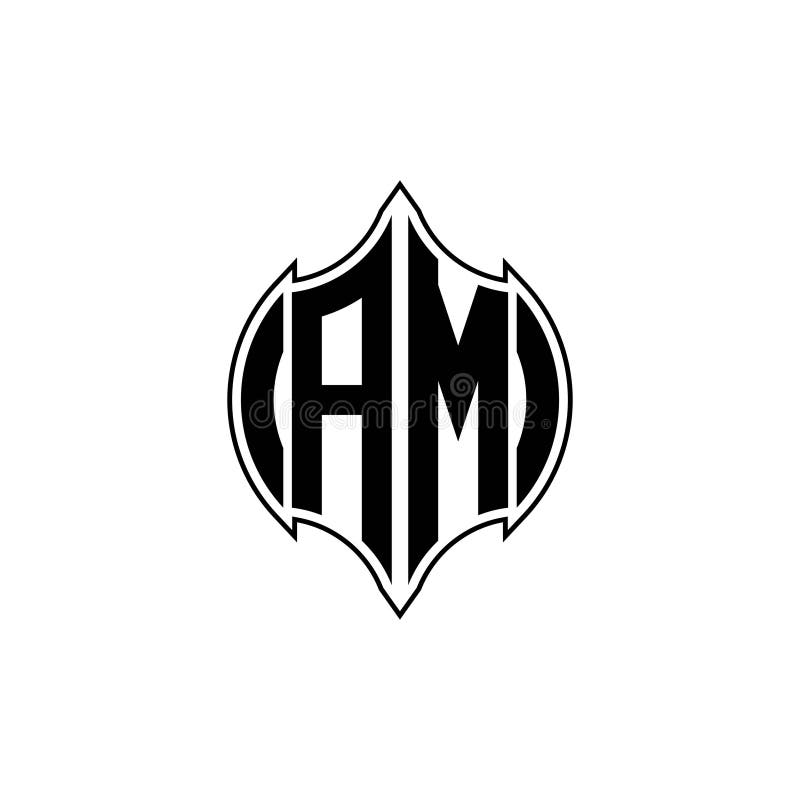 Am Logo Monogram Geometric Shield Shape Style Stock Vector ...