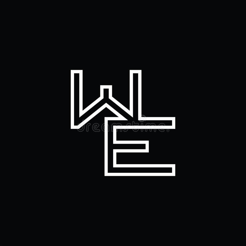 We Logo Monogram with Line Style Design Template Stock Vector ...