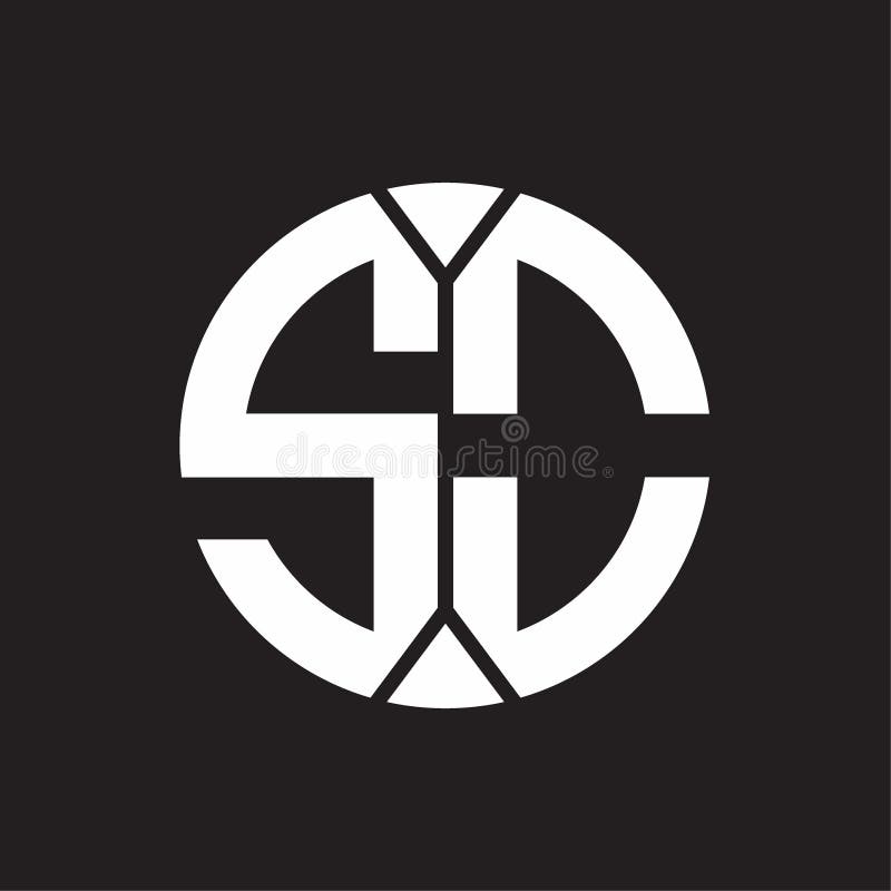 So Logo Monogram with Piece Circle Ribbon Style Stock Vector ...