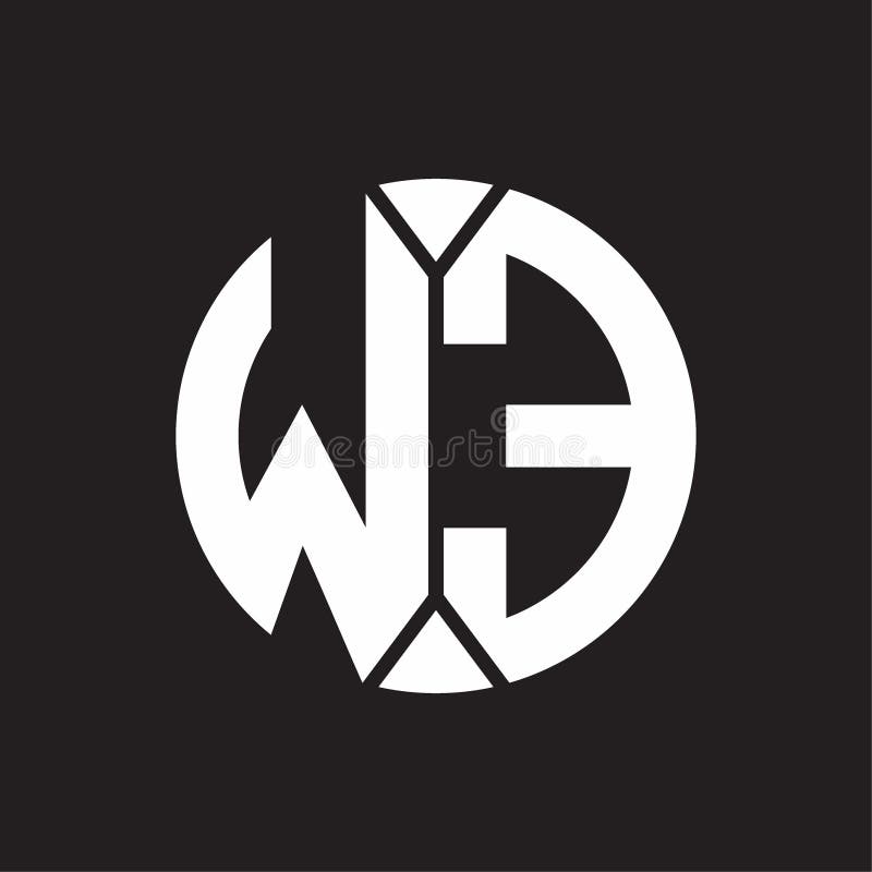 We Logo Monogram with Piece Circle Ribbon Style Stock Vector ...