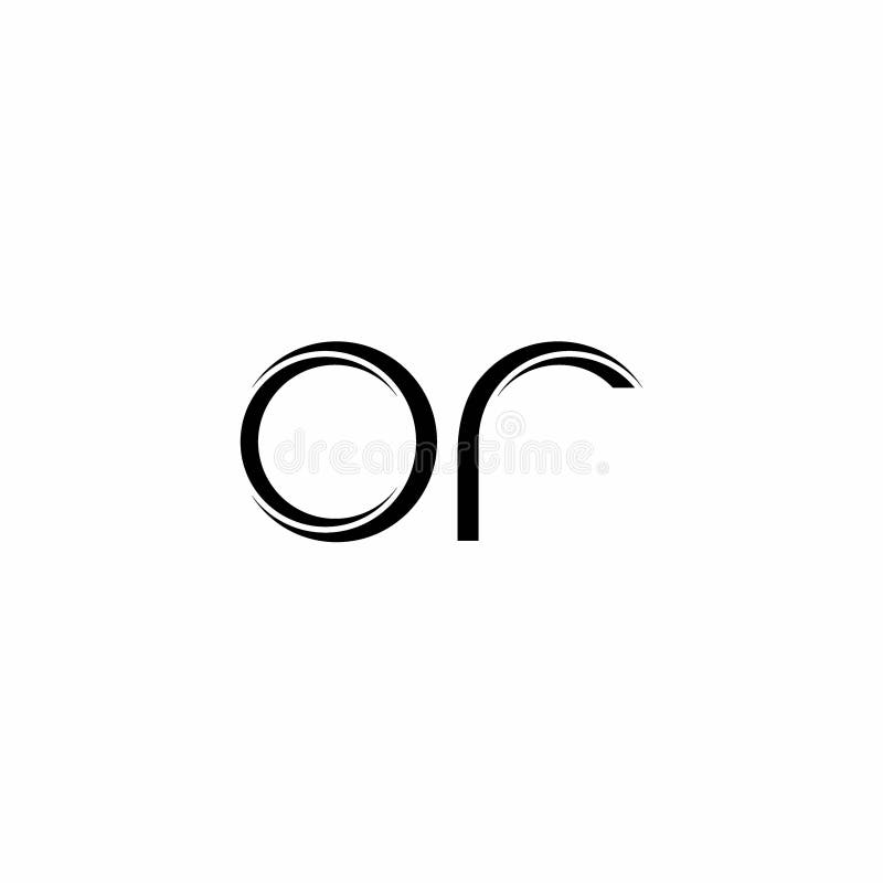 Or Logo Monogram with Slice Rounded Modern Design Template Stock Vector ...