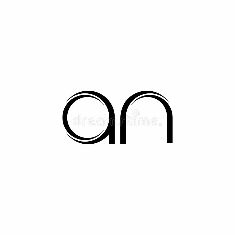 An Logo Monogram with Slice Rounded Modern Design Template Stock ... An Logo Monogram with Slice Rounded Modern Design Template Stock ...