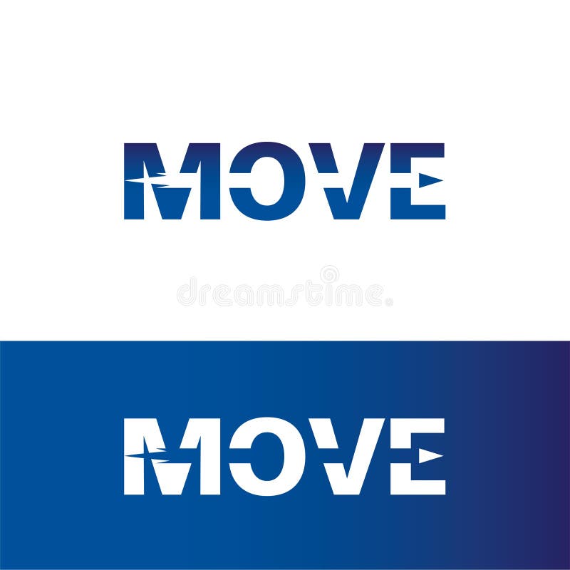 Logo Move Break Bullet Fast Negative Space Stock Vector - Illustration ...