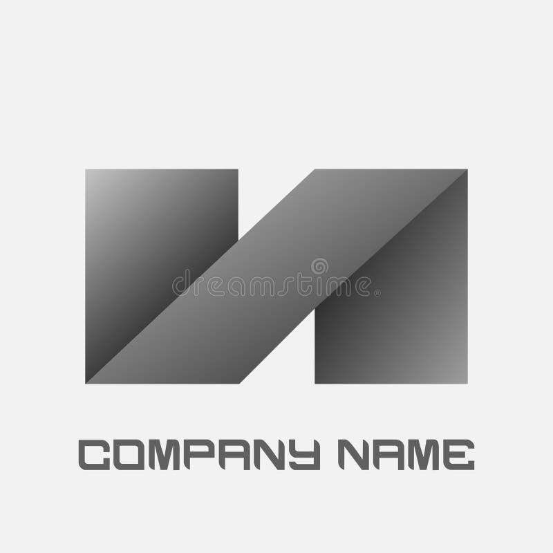 Logo N Company Gray Letter Logo Design with Simple Style Stock Vector ...