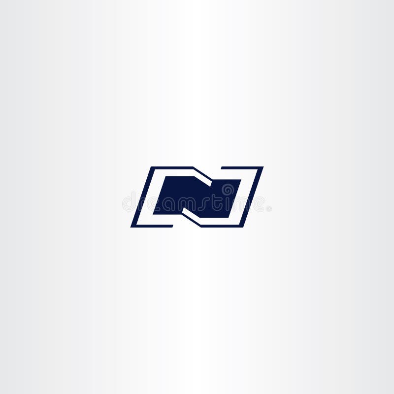 Logo N Dark Blue Letter N Vector Icon Stock Vector - Illustration of ...