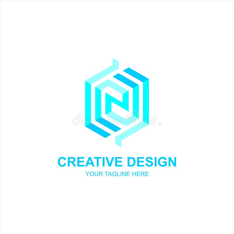 Logo N Initial Icon with Creative Vector Illustration Stock Vector ...