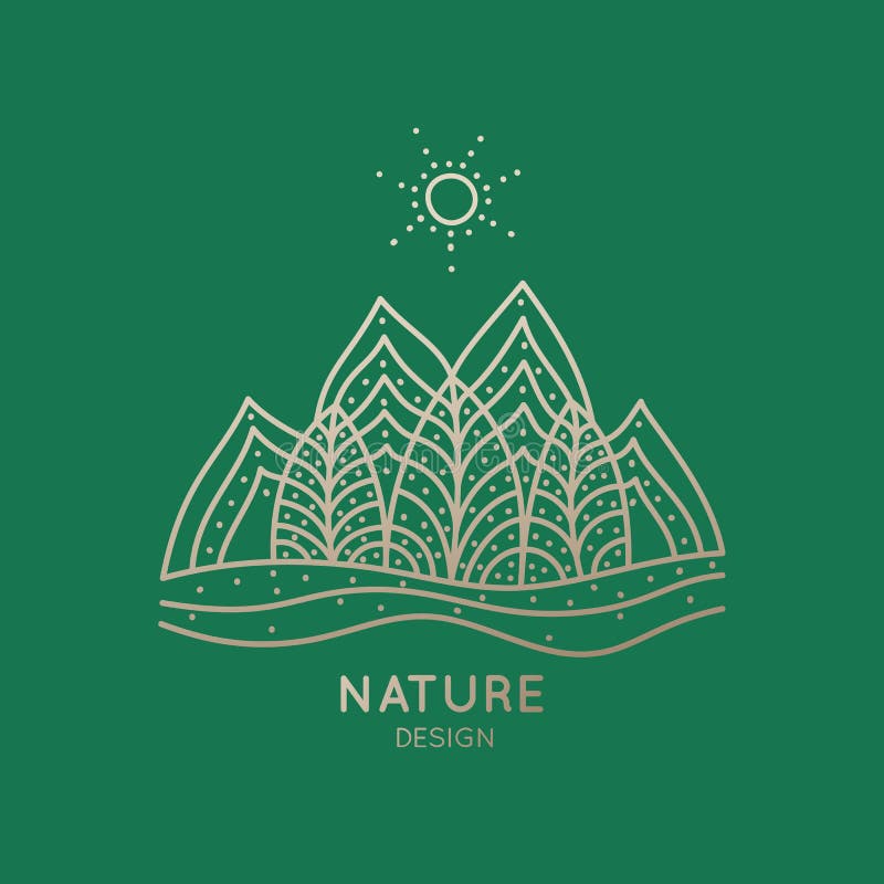 Logo nature stock vector. Illustration of green, fields - 88631145