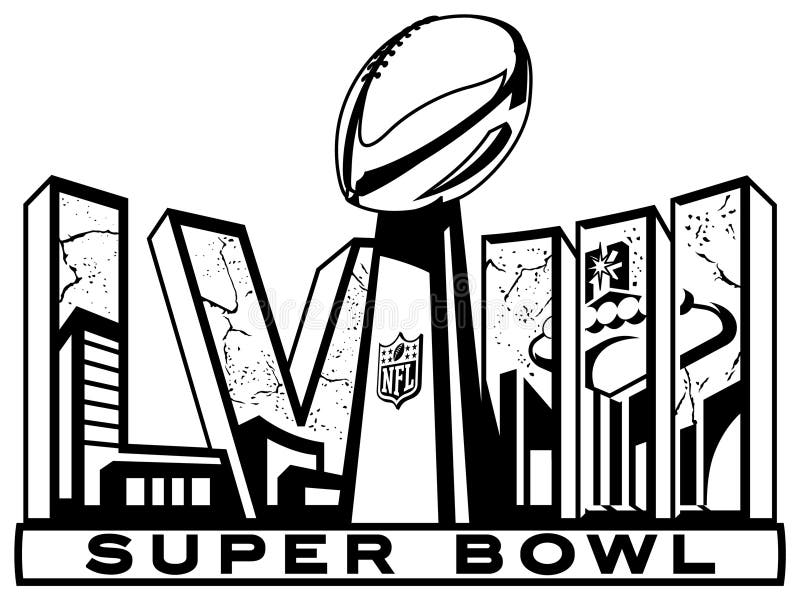 Logo Negro Del Super Bowl Lviii. Super Bowl 58 Foto editorial ...