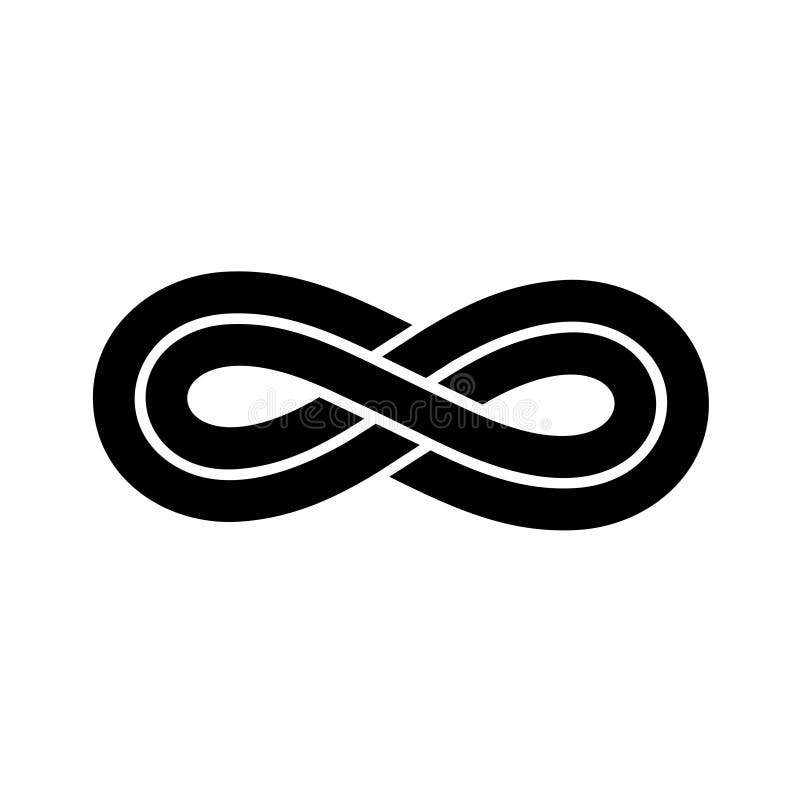 Logo Del Nodo Infinito Nero Illustrazione Vettoriale - Illustrazione di ...