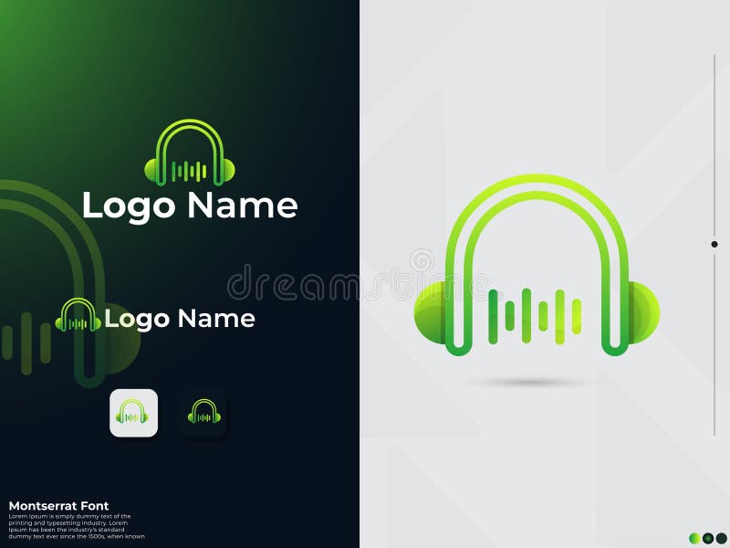 Headphone Vector. Colorful Headphone Logo Design.Color. Play Music ...