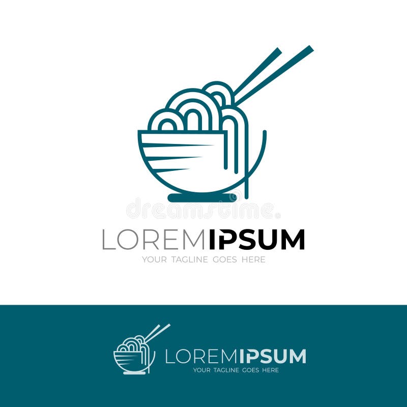 Logo of Noodles in a Big Bowl, Noodle Restaurant Stock Vector ...