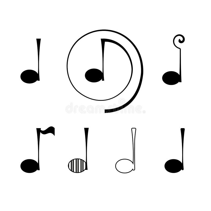 Logo note music set stock vector. Illustration of element - 95754766