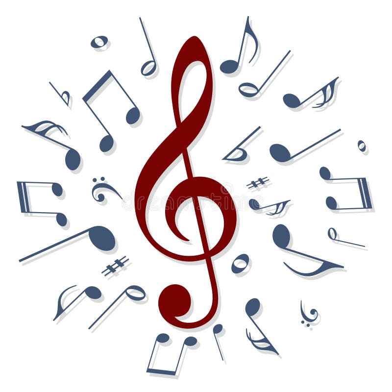 Logo with notes. stock vector. Illustration of stylized - 80338178