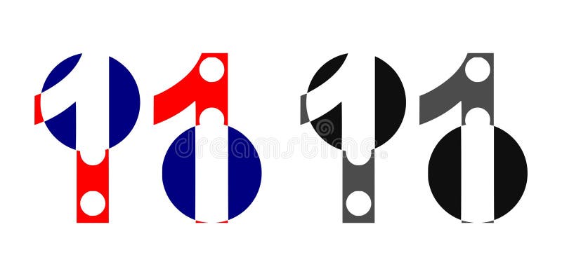 Logo with the Number Eleven and Circles Colorful, Isolated, Arabic ...