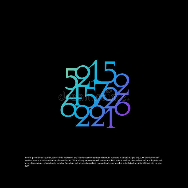 LOGO NUMERIK ABSTRACT ICON stock vector. Illustration of elegance ...