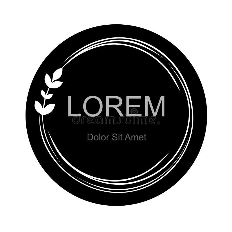 Logo O Marco Para Inscripciones Stock de ilustración - Ilustración de ...