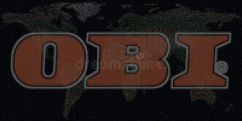 Logo of OBI Made with Dots and the World Map. Editorial Conceptual ...