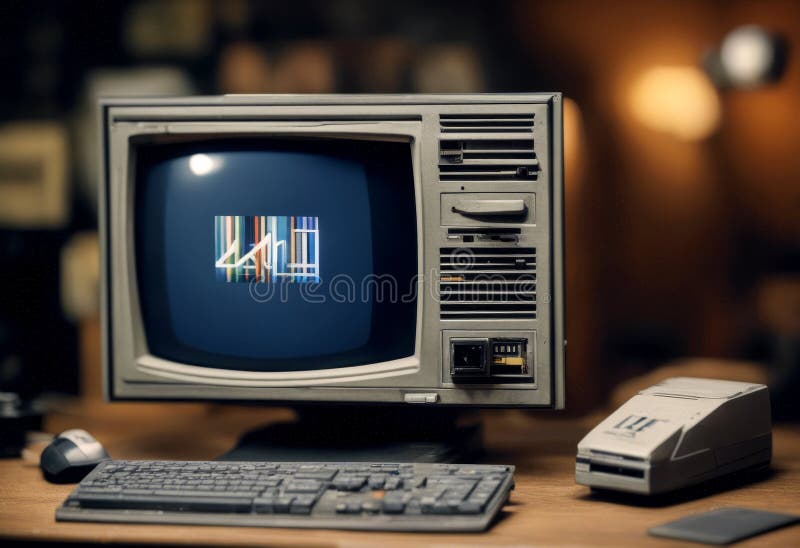 Logo Obsolete 95 Tower Pc Windows Nineties Computer Scree Stock ...