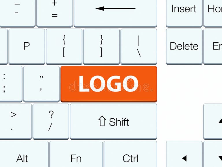 Logo Orange Keyboard Button Stock Illustration - Illustration of logo ...