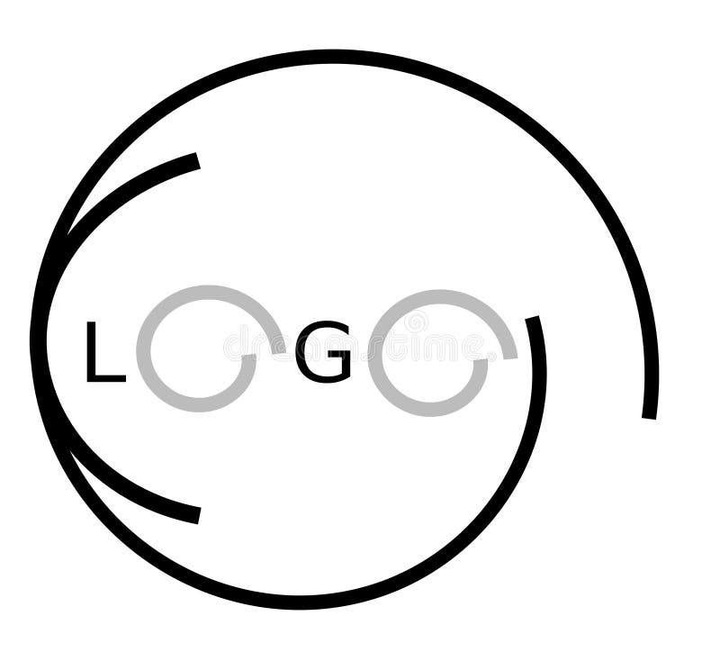 Logo ovale abstrait illustration de vecteur. Illustration du lignes ...