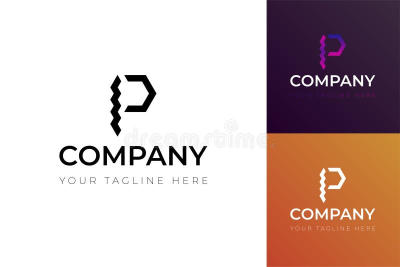 P Letter Logo for Business in Different Concept, Company Startup or ...