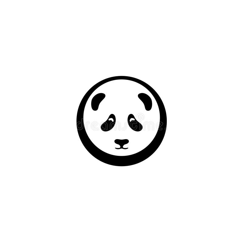 Logo Panda. Head Panda in Circle Stock Vector - Illustration of ...