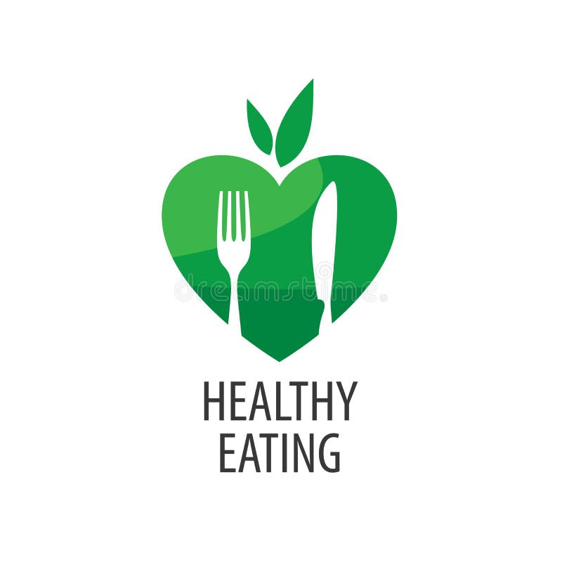 Vector logo healthy eating stock vector. Illustration of emblem - 126264318