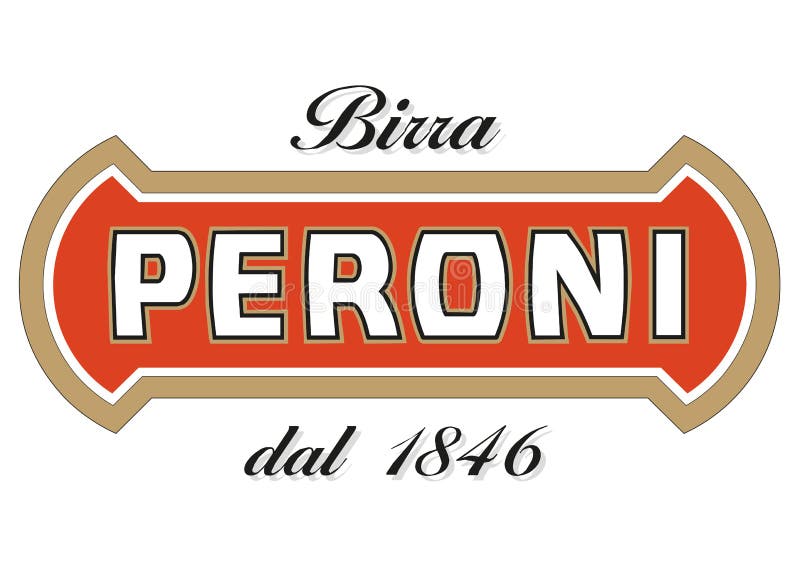 Logo Peroni fotografía editorial. Ilustración de blanco - 126422122