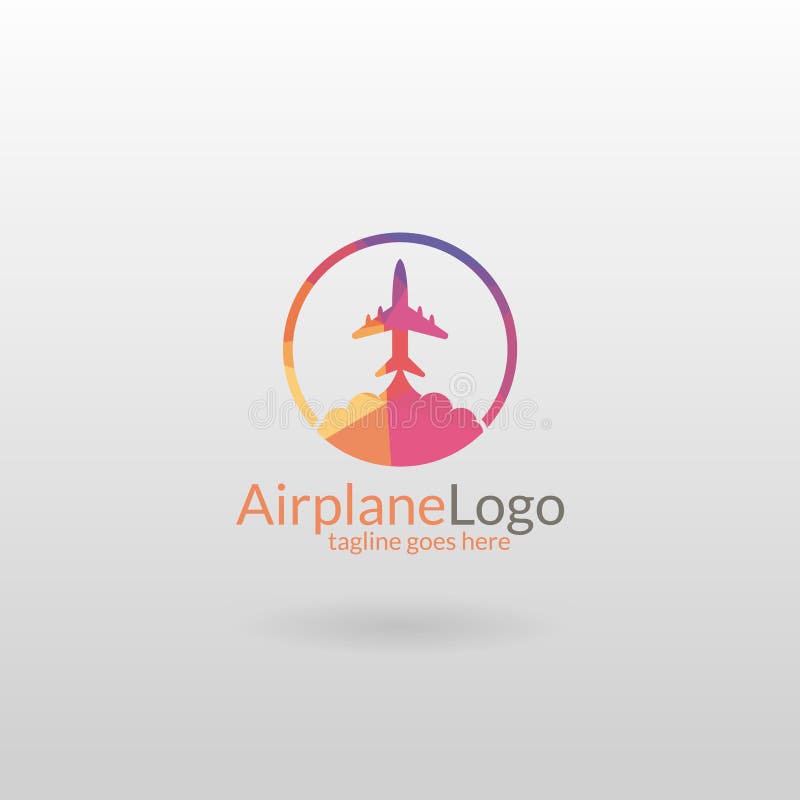 Logo Plat Logo D'avions Logo Polygonal D'avion Illustration de Vecteur ...
