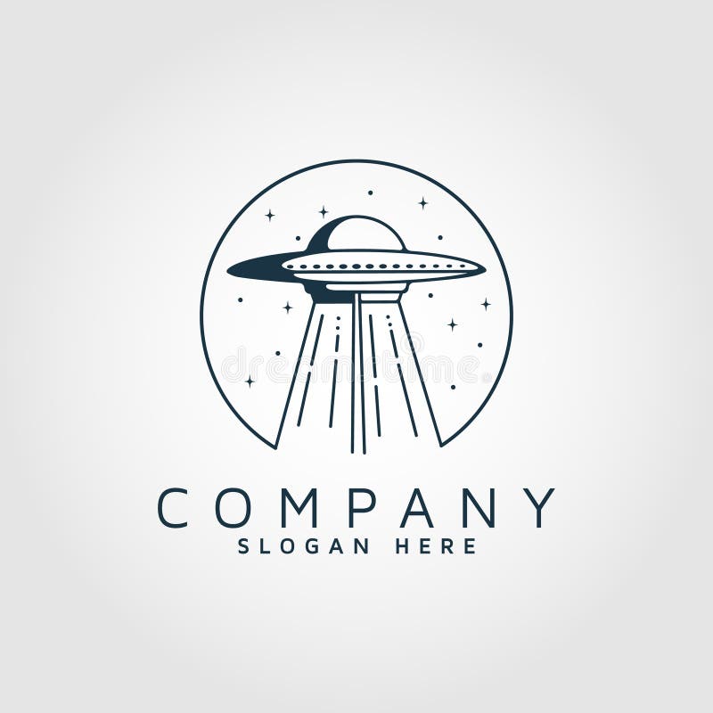 Logo Plat Ufo Illustration Design Simple Alien Navire Symbole Vectoriel ...