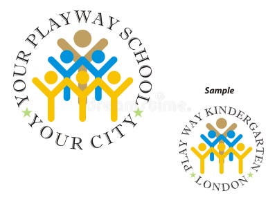 Logo - Play way school stock illustration. Illustration of chain - 7161641