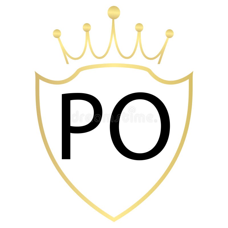 Logo Po Lettre Design Avec Style Simple Illustration de Vecteur ...