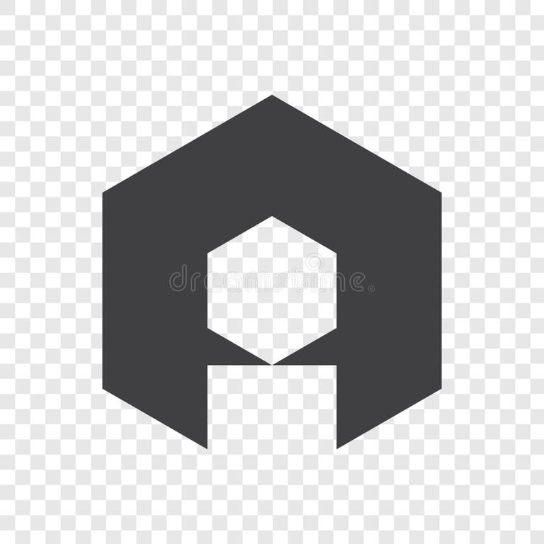 A logo polygon icon stock vector. Illustration of company - 371136125